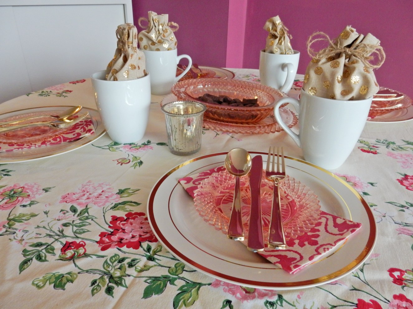 Dining Decor: Through Rose Colored Glass – Sarah In Style